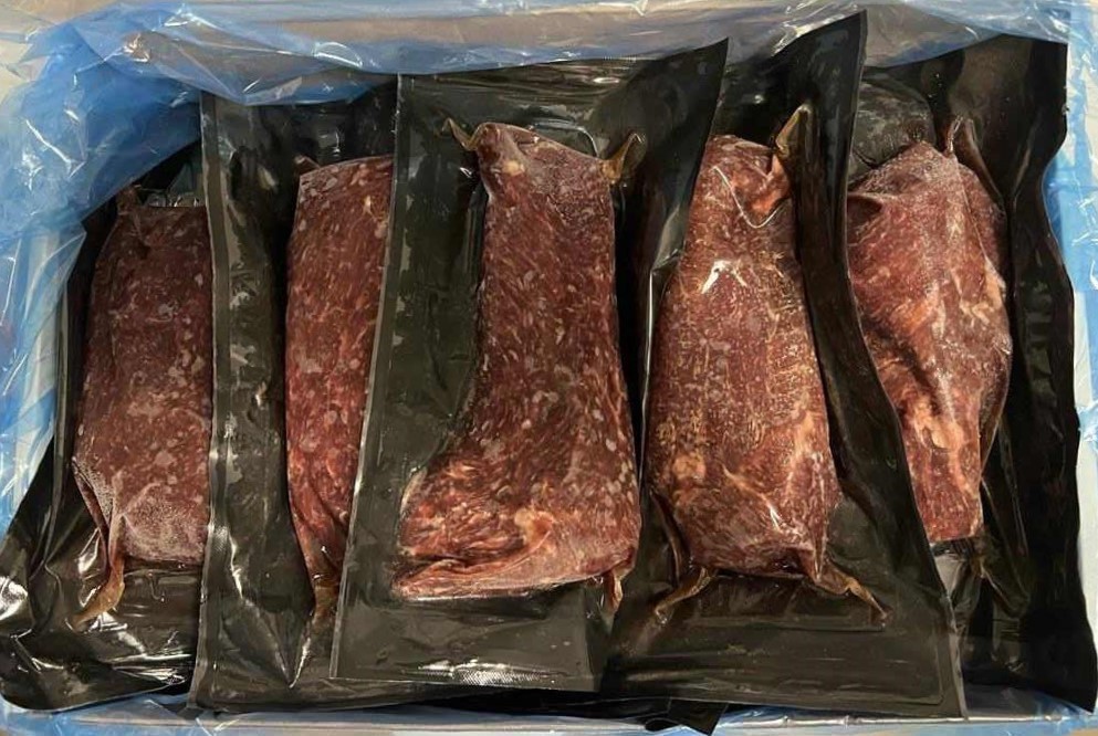 Bavettes de bœuf Black Angus AAA nature (2.5kg~13x7oz)